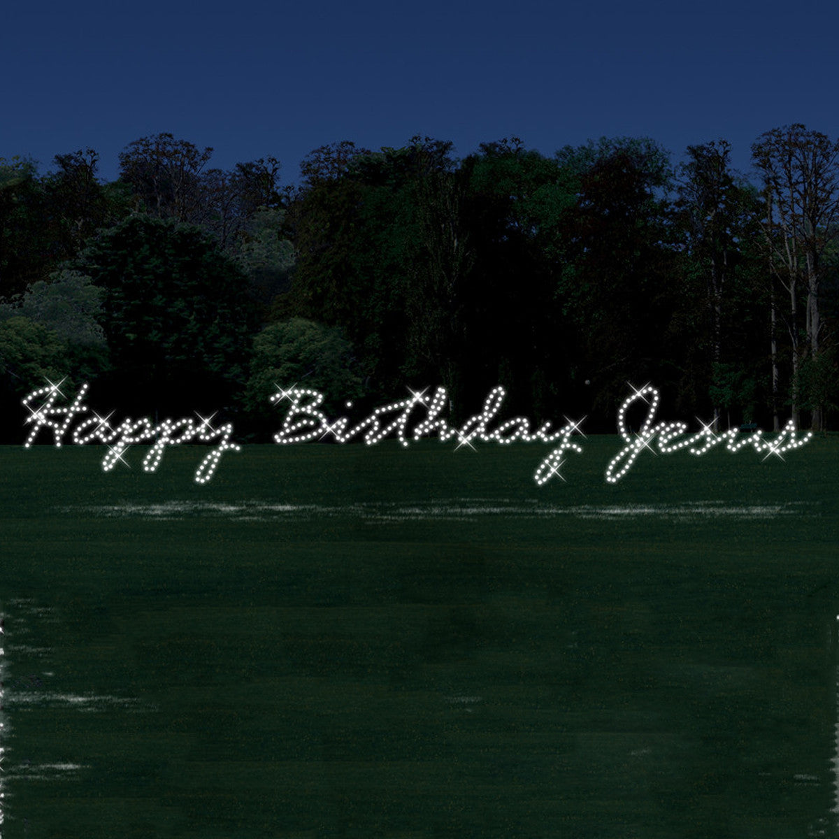 Happy Birthday Jesus LED Ropelight Script Lettering | Frosty's Light Shop